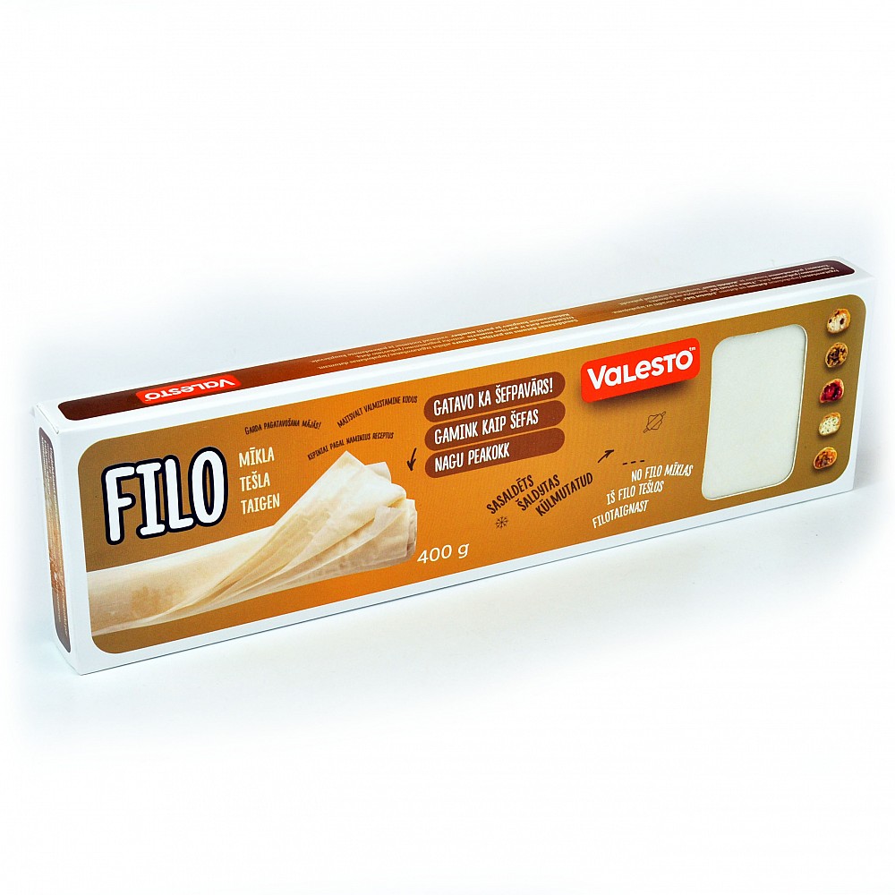 Frozen Light fillo dough for homemade bakery 400gr